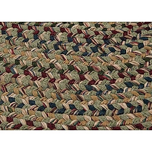 Colonial Mills Comfort Braided Area Rug Green 8' x 10' Oval 8' x 10'