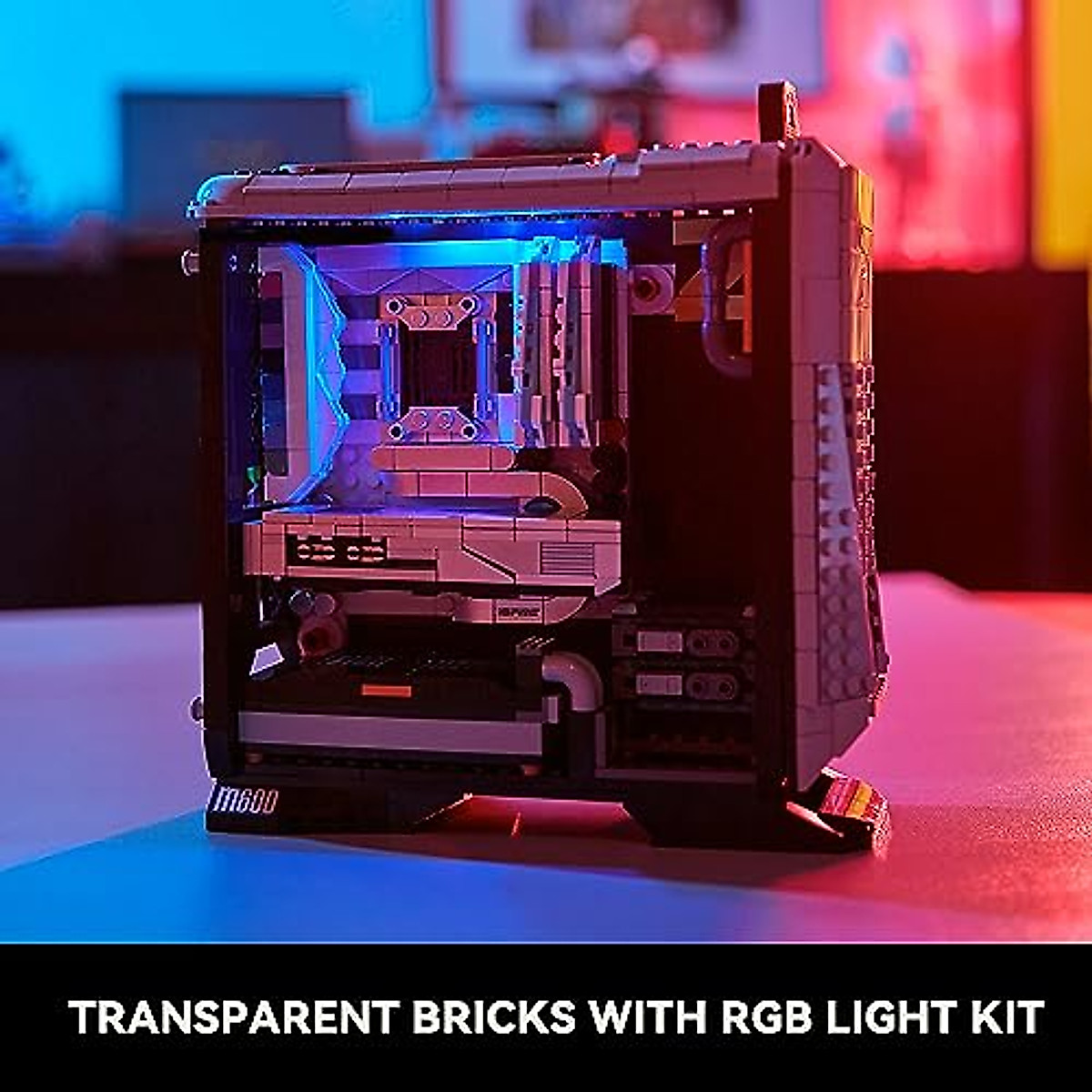 BRICKKK Desktop Computer Building Set for Adult, Pantasy PC Desktop Computer Building Kit, Cool Building Sets for Adults, Creative Collectible Build-and-Display Desktop Model for Home or Office