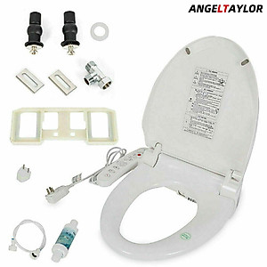 White Electric Electric Bidet, Smart Bidet Toilet Seat Automatic Elongated Heated For home bedroom office hotel bathroom