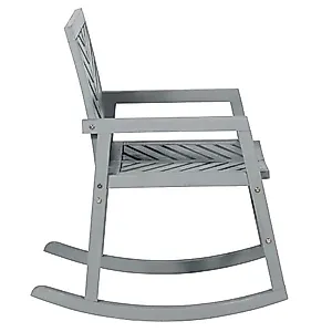 VBSQ Outdoor Chevron Rocking Chair - Grey Wash Slirr Chair Rocking Chair Rocker Chair Rocker Camp Chair Rocker Recliner Rocking Camp Chair Rocking Chairs Outdoor Rocking Chair Swinging Camping c