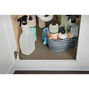 EasyLiner Clear Classic Under The Sink Shelf Liner for Kitchen & Bathroom Cabinets - Easy to Install & Easy to Clean Non Slip Surface - Durable Plastic Shelf Liner - 24 Inches x 4 Feet - Black
