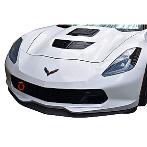 VMS RACING Front Tow Hook in RED Compatible with Chevy Chevrolet Corvette C7 Z06 ZR1 Stingray Oval Track 14-19 2014-2019