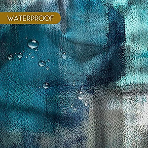 YEZEX Shower Curtain Set with 12 Hooks - Waterproof Polyester Fabric Shower Curtains for Modern Home Bathroom Decorations, Machine Washable, 72"x72"