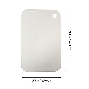 DOITOOL Cutting Boards for Kitchen, Stainless Steel Cutting Board Square Modern Chopping Block Fruit Cutting Block for Home Kitchen (9.44x5.9inch)