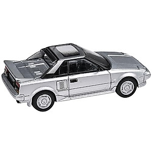 Paragon 1985 Toyota MR2 MK1 Super Silver Metallic with Sunroof 1/64 Diecast Model Car Models