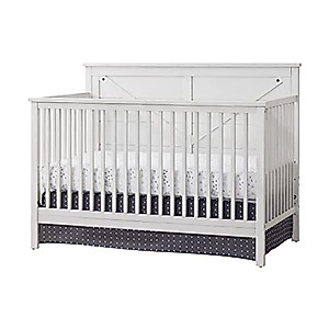 Oxford Baby Montauk 4-in-1 Convertible Crib, Barn White, GreenGuard Gold Certified