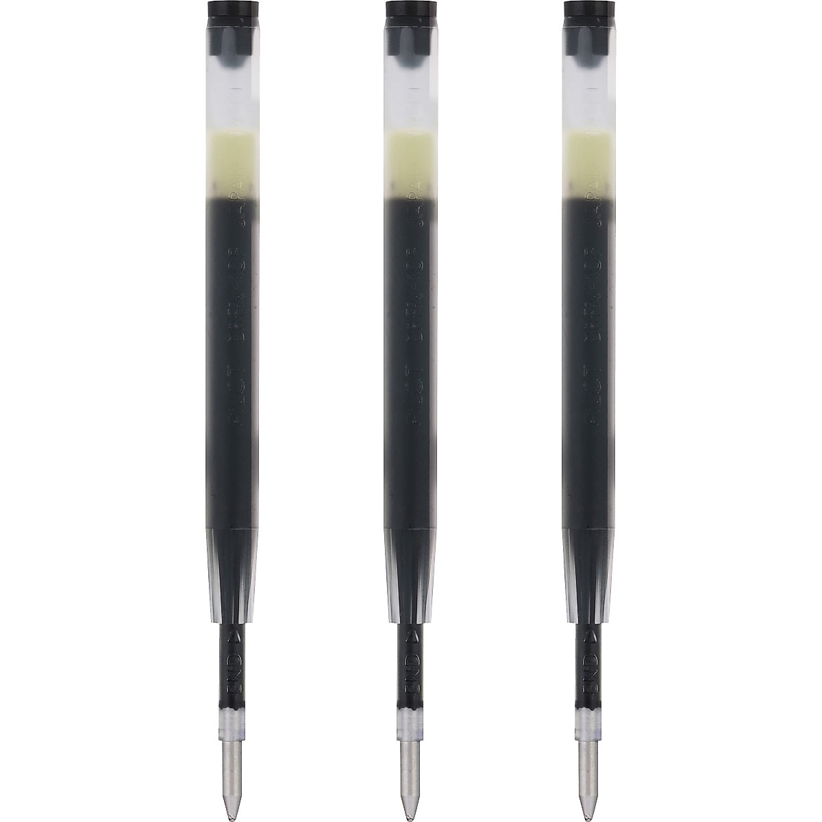 Pilot Dr. Grip Center of Gravity Ballpoint Pen Refills, Medium Point, Black Ink, 3 Packs of 2 Refills (6 Refills Total)