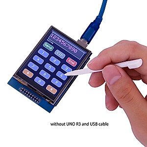 ELEGOO UNO R3 2.8 Inches TFT Touch Screen with SD Card Socket with Technical Data for Arduino UNO R3 R4