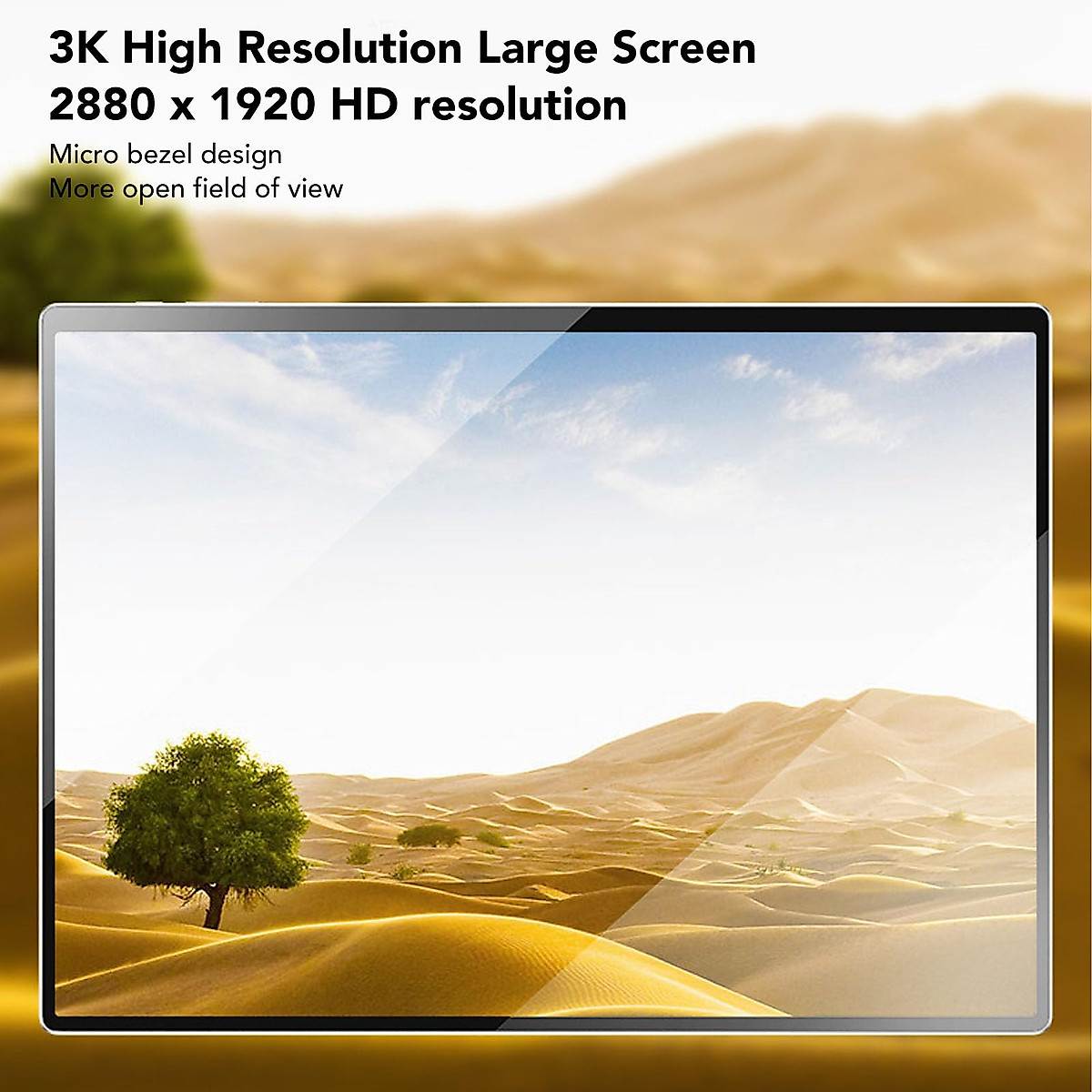 SHYEKYO 12.3 Inch 2 in 1 Laptop Tablet Laptop Dual Speakers 100‑240V 3K 3500mAh Touchscreen for Entertainment (US Plug 100‑240V 8GB+1TB)