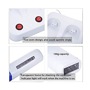 LIARTY New Effective 2pcs Electric Rolling Epilator Cartridge Double Depilatory Heater Waxing Paper Hair Removal (Blue)