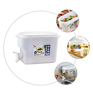 Homoyoyo 1pc Refrigerator Cold Kettle Glass Water Bottles for Fridge Beverage Container for Fridge Water Jug Beverage Refrigerators Lemonade Tea Dispenser Container Water Bottle for Kitchen