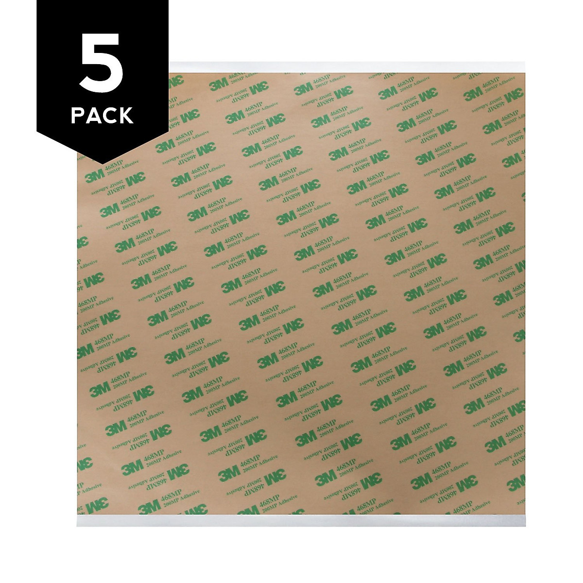 Gizmo Dorks 3M 468MP Double Sided Adhesive Transfer Tape Sheets 12" x 12" (5-Pack)