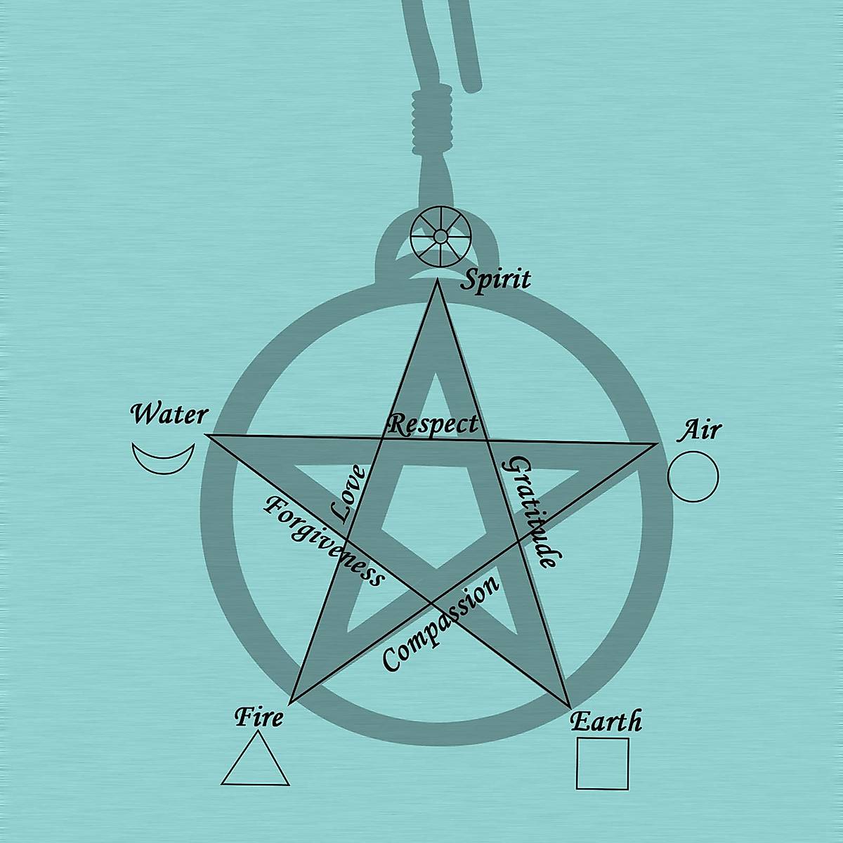 S925 Sterling Silver Pentagram Amulet Dangle Drop Pentacle Earrings for Women Jewelry Gift