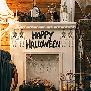 9 Feet Halloween Skeleton Garland Halloween Hanging Skeleton Halloween Skeleton Decorations Small Plastic Skeleton Miniatures Horrible Halloween Skull Realistic Human Bones Haunted House Accessories