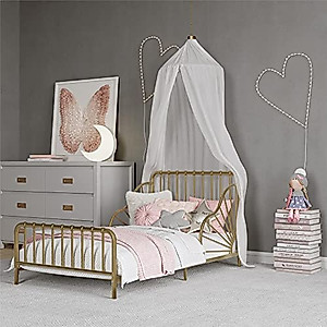 Little Seeds Quinn Whimsical Metal Toddler Bed, Gold