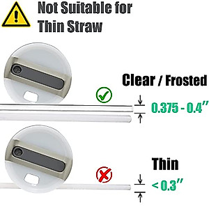 QHAND 12pcs Spill Stopper for Stanley Cup 40oz / 64oz / 30oz - Leak Stopper Compatible with Stanley Tumbler H1.0 & H2.0 40oz Stanley Straw Cover - 4 Sets Spill Proof Stopper (White)