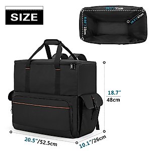 Trunab Computer Desktop Tower Carrying Case, PC Backpack for Computer Main Processor Case, Keyboard, Cable and Mouse, Earphone, Bag Only, Black
