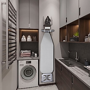 RIUOTA Ironing Board Wall Mount Ironing Board Hanger Wall Mount for Laundry Rooms,White