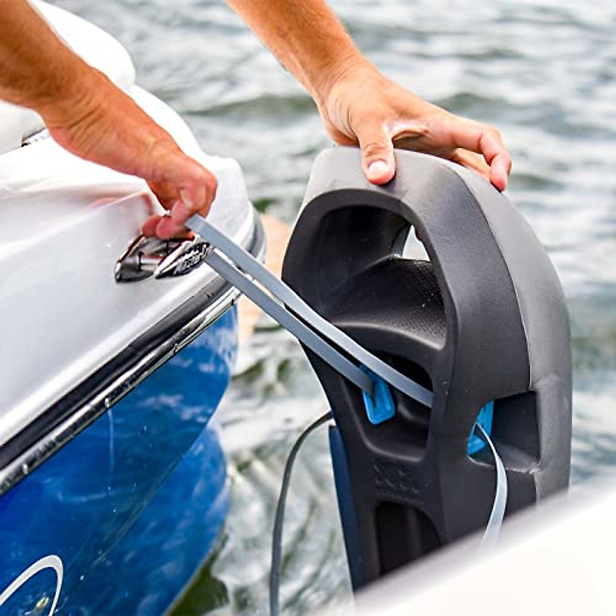 MISSION Boat Gear Sentry Boat Dock Fender Bumper (Almost Black, 2 Piece)