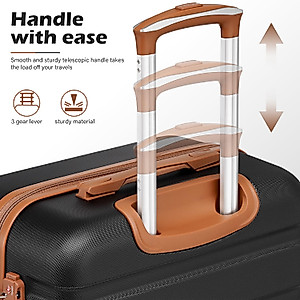 Coolife Luggage 4 Piece Set Suitcase Spinner Hardshell Lightweight TSA Lock