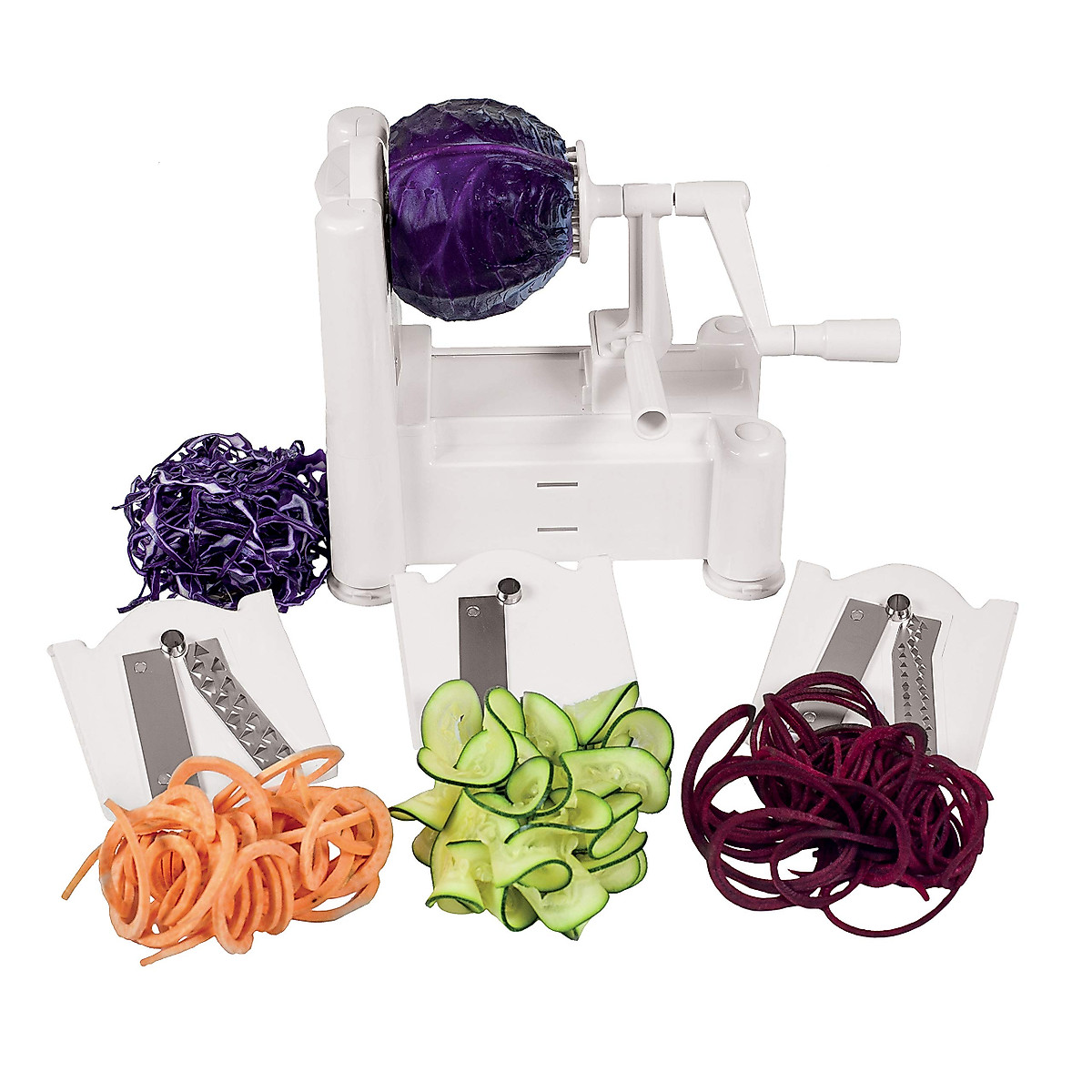 BelleVie Tri-blade Spiralizer 3 Blade Spiral Slicer"