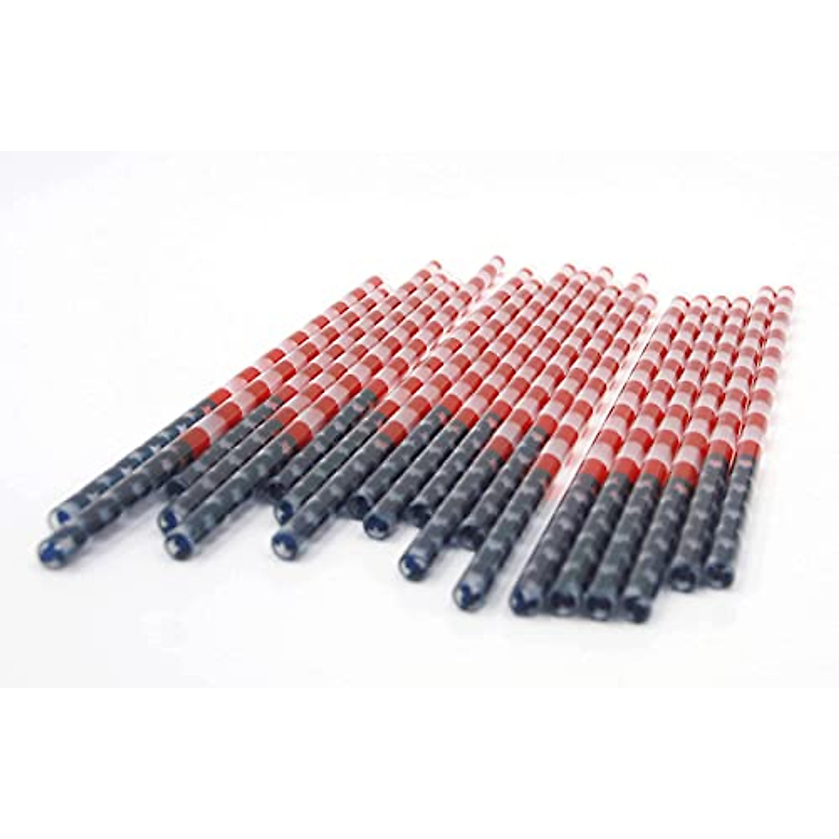 Lithos Outfitters, Old Glory Straws 20-Pack Red White Blue American Flag Reusable BPA-Free Plastic Drinking Straws