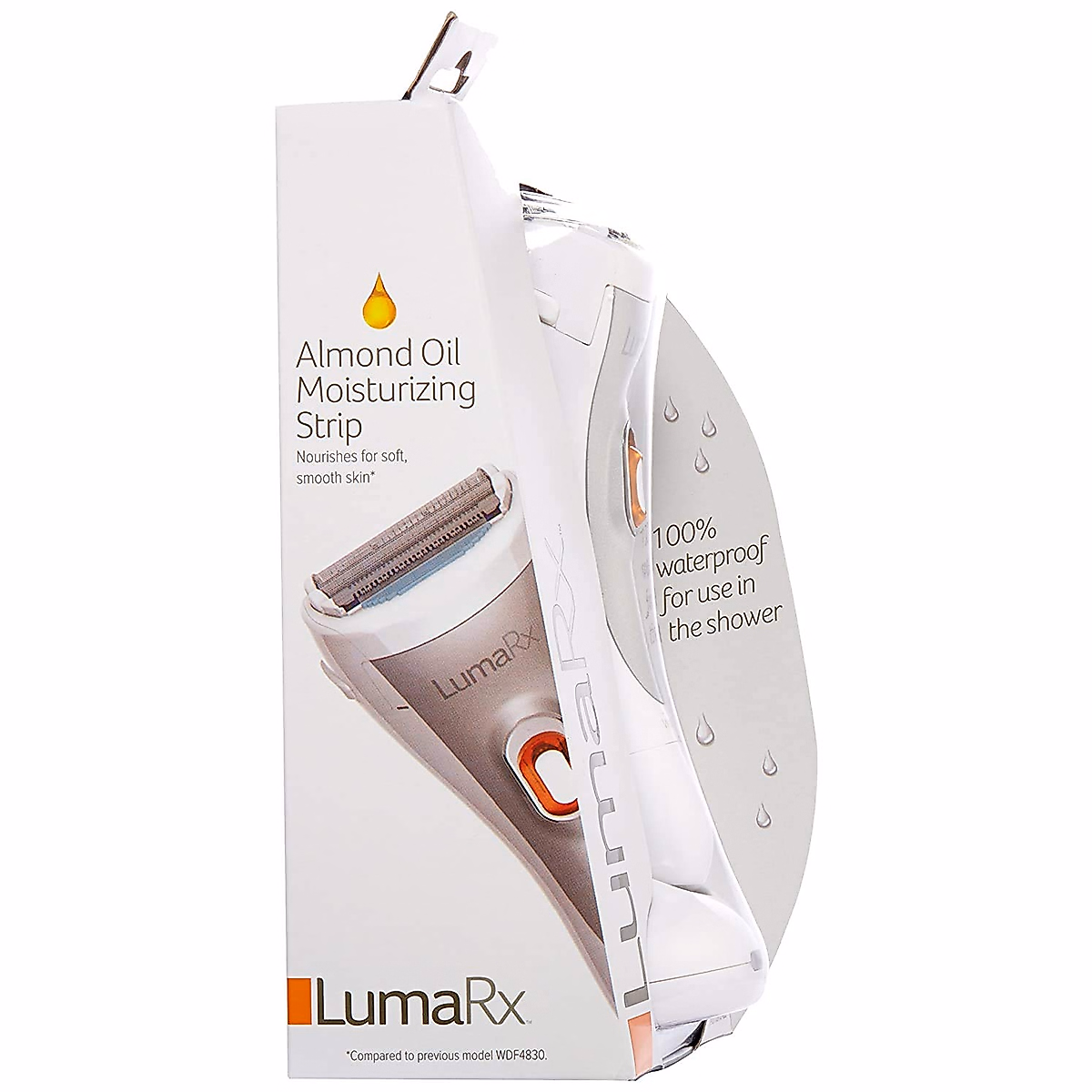 LUMA WDF4840 Double Foil Head Cordless Women's Smooth Ladies Waterproof Body Shaver with Almond Oil Infusion