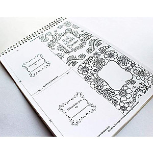 Coloring book of greeting cards: 24 handmade foldable cards to color | Premium Handmade Paperback Spiral Bound Coloring Book | Art and Sip Party, DIY Kit, Party favor | Easy & fun drawings to color