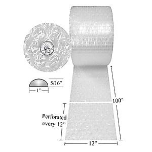 Medium 5/16-Inch Bubble Cushioning Wrap Roll, 100-Foot by 12-Inch