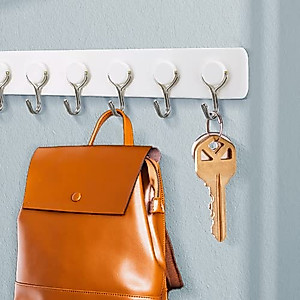 RensanR Adhesive Hooks,Hooks for Hanging Heavy Duty Wall Hooks Self Adhesive Towel Hook Waterproof Hooks for Keys Bathroom Shower Outdoor Kitchen Door Home Improvement Sticky Hooks