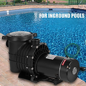 TOPDEEP 2HP Pool Pump Inground, Self Primming pool pump above ground, 6800 GPH Swimming pool pumps Dual voltage with Strainer Basket 1500W
