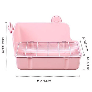 POPETPOP Small Pet Toilet Plastic Lightweight Multi- use Small Animal Potty Pet Pan Bunny Litter Box Pet Litter Box for Hamster Rabbit Pig Chinchilla Ferret