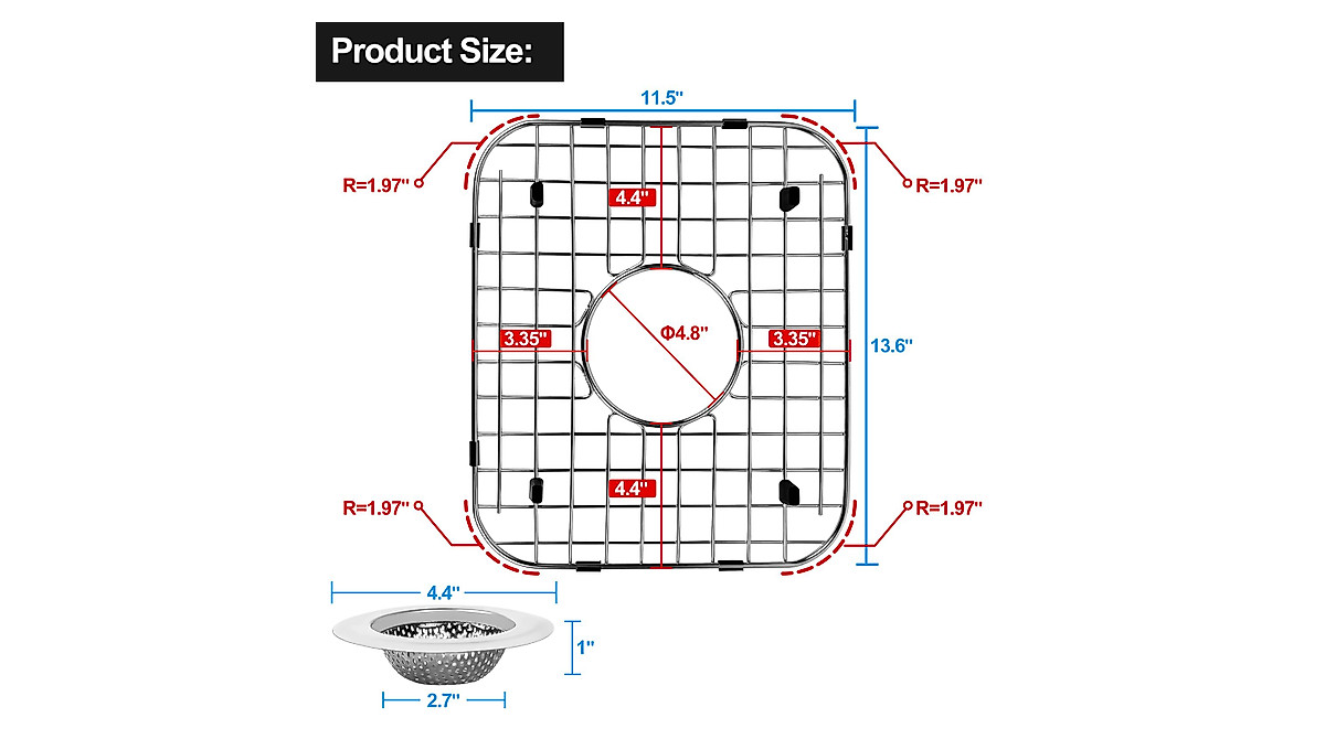 ARLBA 2 Pack 304 Stainless Steel Sink Protectors for Kitchen Sink W ...