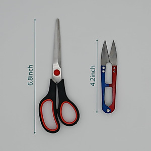 Sewing Seam Ripper Tools 10Pcs,Secai 4 Big and 4 Small Seam Rippers with 2 Scissors for Crafting Sewing
