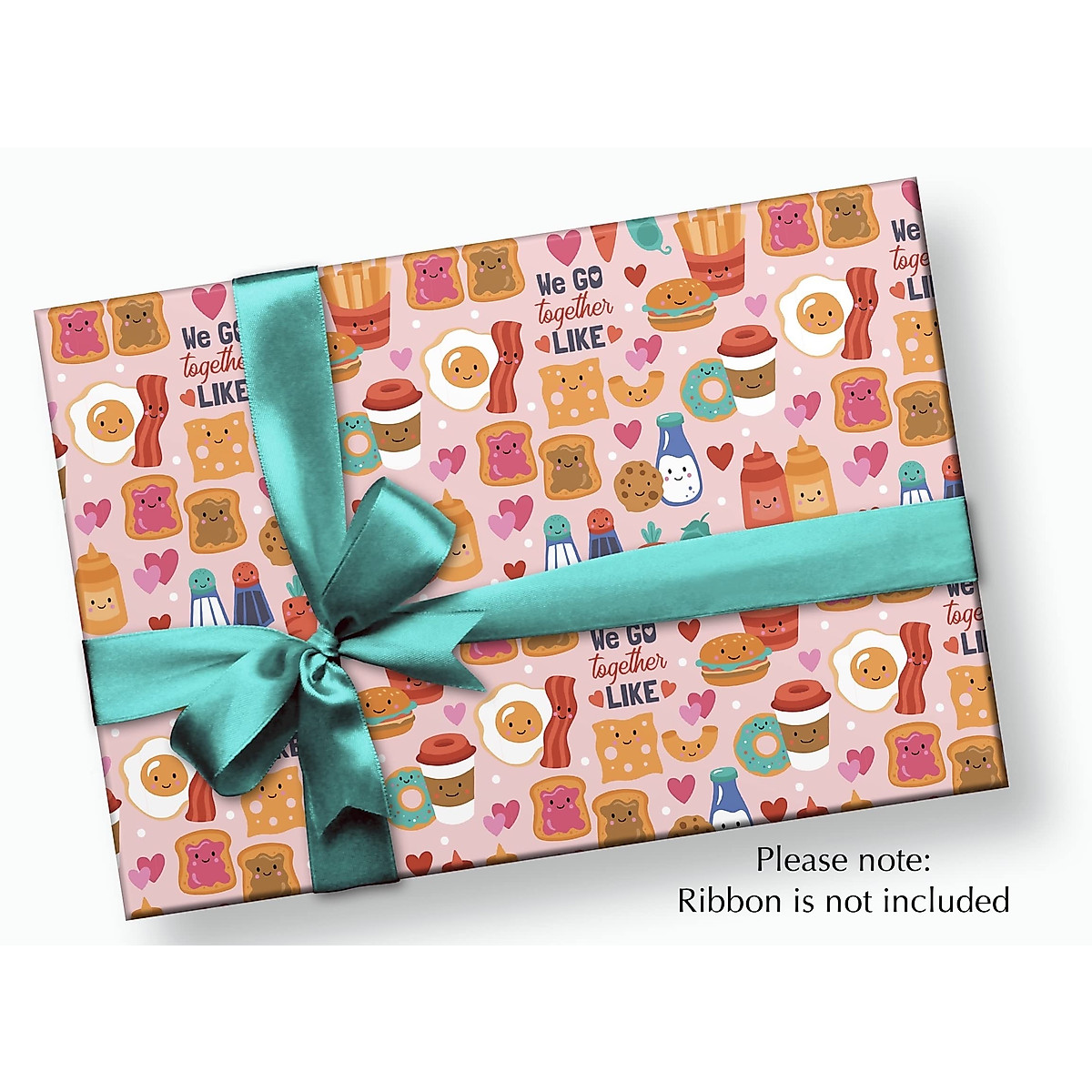 Stesha Party Anniversary Wrapping Paper, Engagement Gift Wrap - Folded 30 x 20 Inch (3 Sheets)