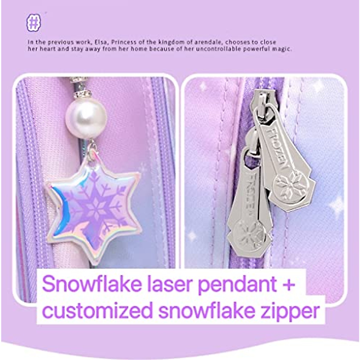 HONTUBS Schoolbags, primary school students, girls, kindergarten girls, kids backpacks (3D Purple 16 inchs)