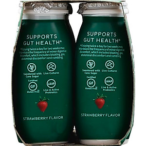 Activia Probiotic Dailies Strawberry Lowfat Yogurt Drinks, Delicious Daily Probiotic Yogurt Smoothie Drinks to Help Support Gut Health, 8 Ct, 3.1 FL OZ