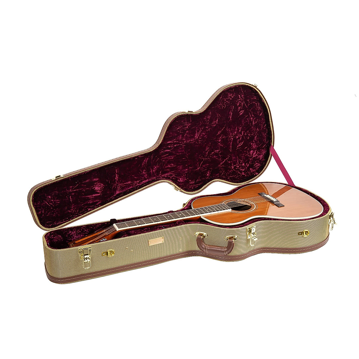 Crossrock Hard-Shell wood case for 11~12.5'' Openback Banjos with removable shoulder straps-Tweed(CRW700OBJTW)