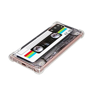 FAteamll Case for Galaxy Note 20,with Reinforced Corners TPU Soft Bumper Retro Cassette Tape Case Compatible with Samsung Galaxy Note 20