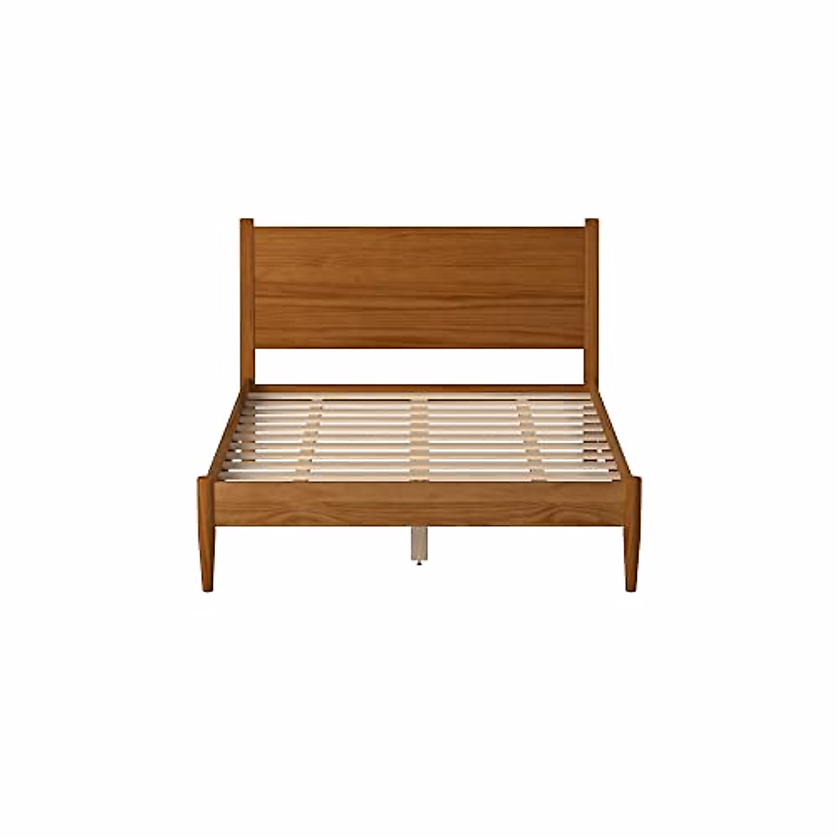 Mid-Century Panel Bed - Queen Size - Castanho Finish