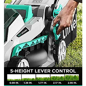 Litheli Cordless Lawn Mower 13 Inch & Impact Driver, 5 Heights, 20V Electric Lawn Mowers for Garden, Yard and Farm, with Brushless Motor, 4.0Ah Battery & Charger Included
