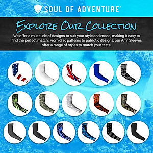 S A Compression Arm Sleeves for Men and Women - UPF 30+ Sun Protection, Moisture Wicking, 4-Way Stretch Arm Sleeves for Work & Sports (USA, 1 Pack)
