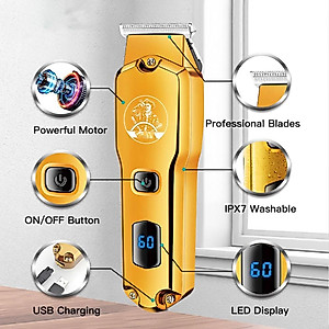 HARUE Hair Clippers for Men, Cordless Professional Hair Trimmer Beard Trimmer for Men USB Electric Trimmer Hair Cutting Machine Haircut Mustache Face Groomin