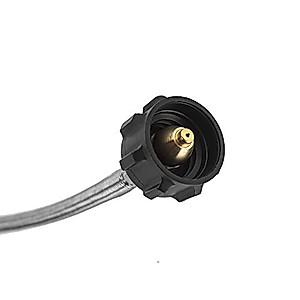 AJinTeby Griddles Regulator Gas Grill Regulator and 5FT Stainless Steel Braided Propane Adapter Hose for Blackstone 17 Inch and 22 Inch Tabletop Griddle; Pit Boss PB336GS, Blue Rhino Razor Griddle