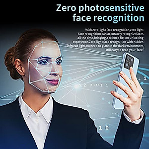 Dilwe M13 Unlocked Cellphone, 6.53in HD Screen Smartphone, 4G 5GWIFI Dual SIM Slots Mobile Phone, 6GB RAM 128GB ROM, Face Unlocking Mobile Phone for Android 12, M13-Blue, (Dilwe5pfckbais7)