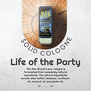 Life of the Party Solid Cologne - Natural Men's Cologne - Life fo the Party Wax Cologne, Travel Size Cologne for men - natural mens cool water cologne (3/4 oz (Pack of 1), Life of the Party)