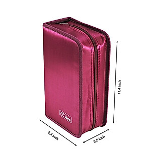 CCidea CD Case DVD Storage Holder, 128 Capacity DVD Cases Organizer CD Plastic Protective Carrying Binder,Portable Cd Wallet for Home Travel (Red)