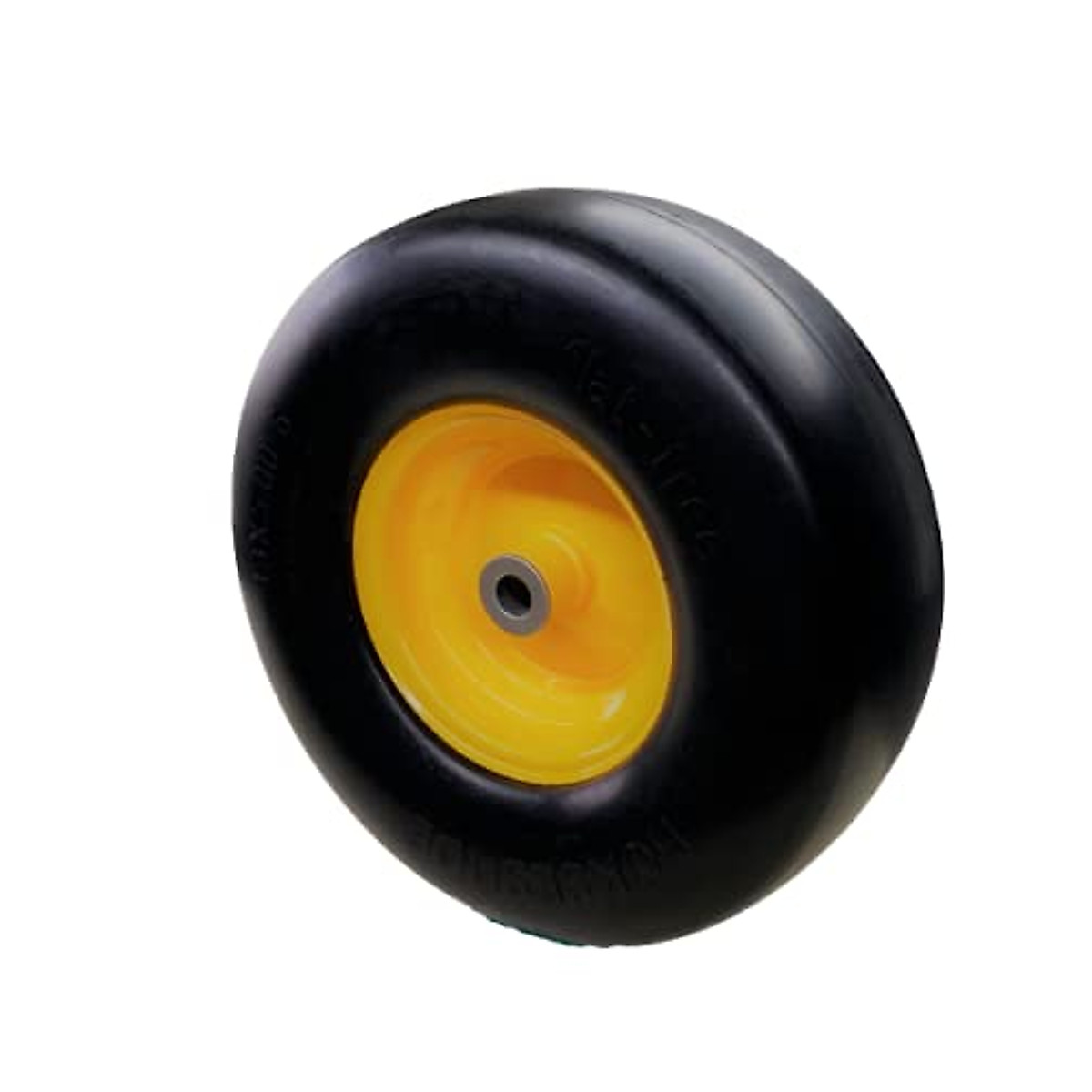 HORSESHOE New Commercial Solid 13x5.00-6 Flat Free Smooth Tire on Steel Wheel for Riding Lawn Mower (Deck 36"-68") Garden Tractor - Center hub 3.25"-5.9" - Bore ID 5/8" 135006 (2)