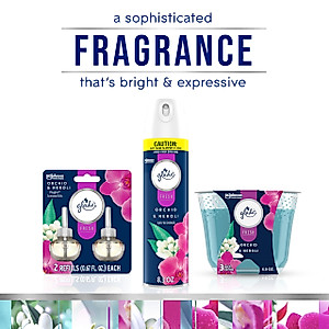 Glade Candle Jar, Orchid & Neroli, Fresh Collection, Fragrance Candle Infused with Essential Oils, Air Freshener Candle, 3.4 oz, 2 Count