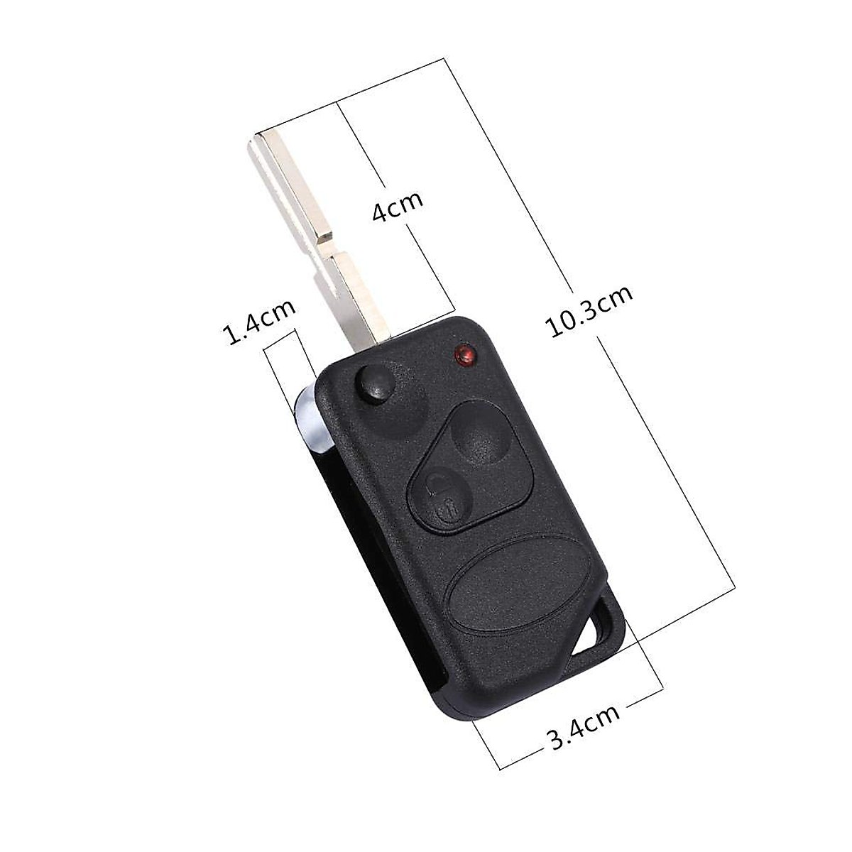 Car Key Shell, Flip Folding Remote 2 Buttons Car Key Fob Shell Case For P38